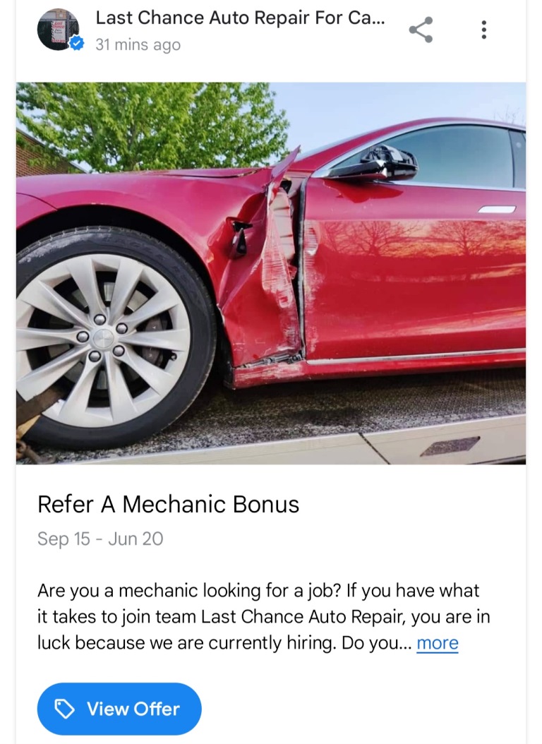 Mechanic Referral Bonus